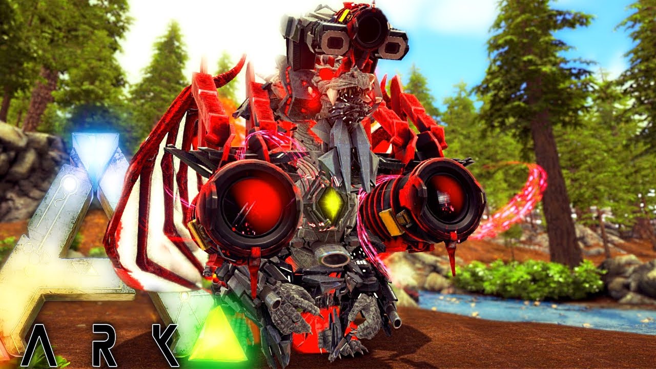 ARK Survival Evolved - STAGE TWO TEK DRAGON FIRES NUKES AT ARK BOSSES ...