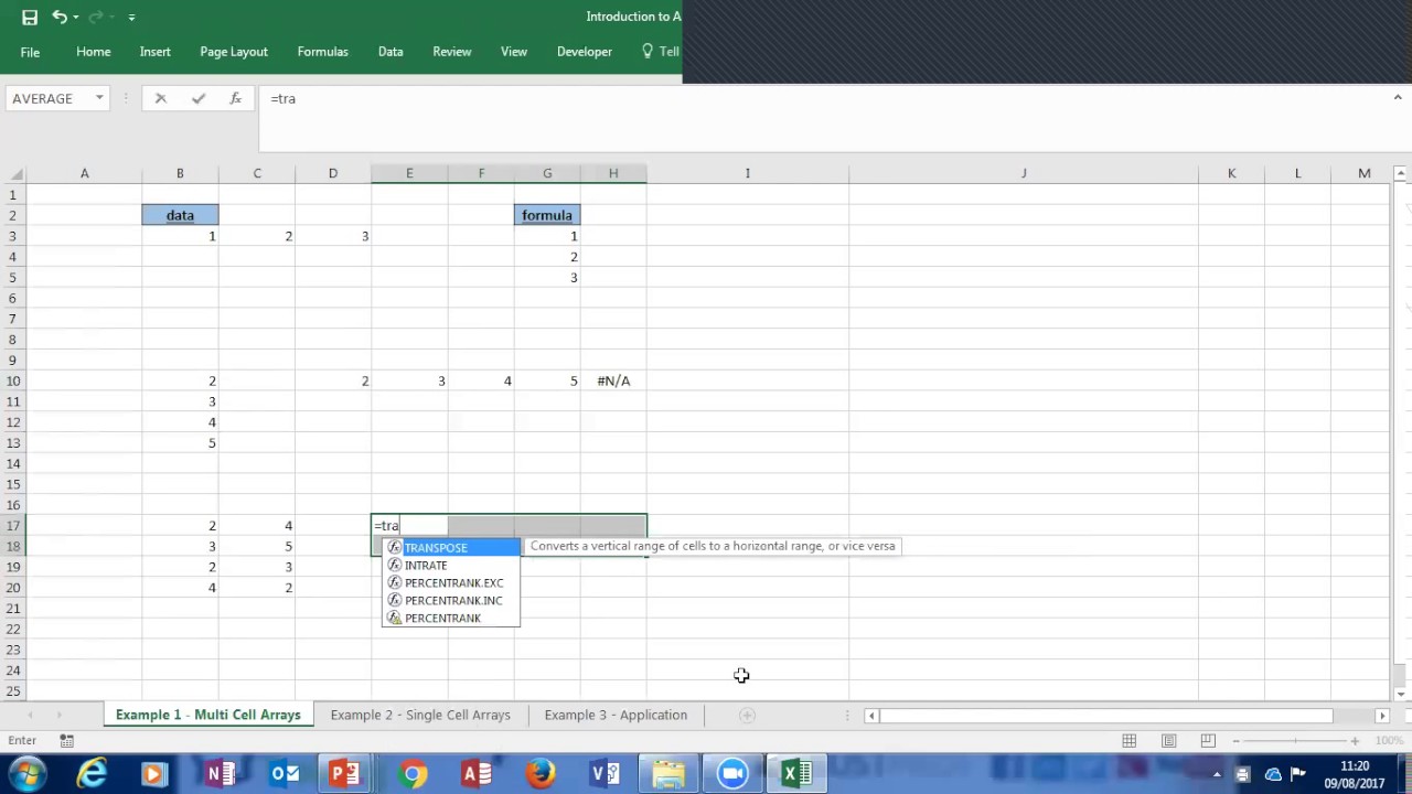 Microsoft Introduction to Array Functions - Webinar recording 09-08-17 ...