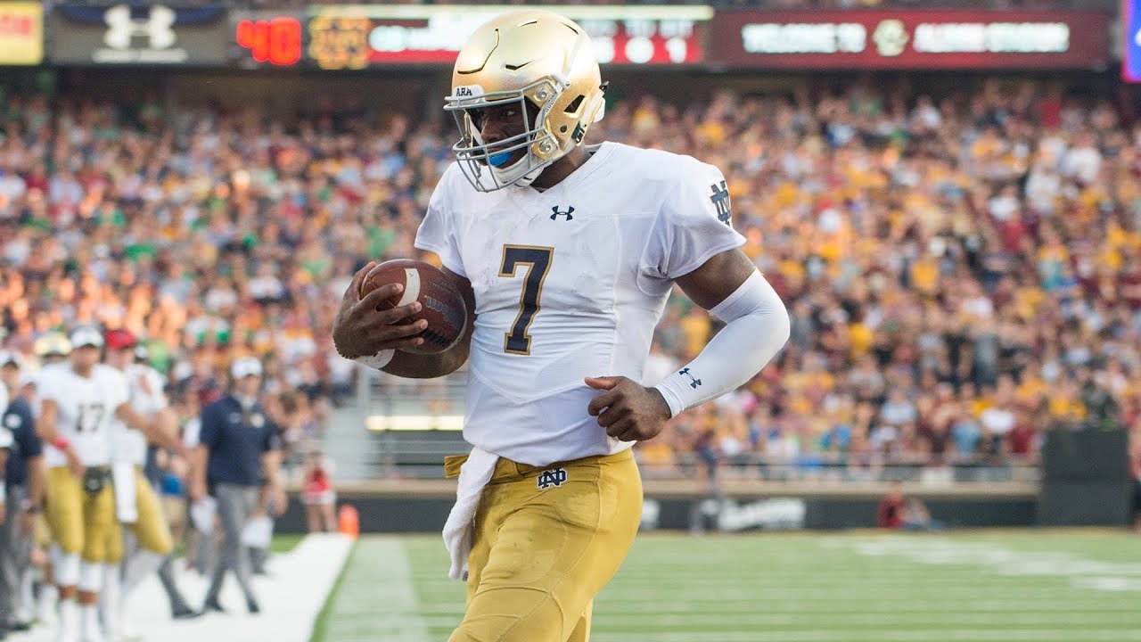 HIGHLIGHTS: Brandon Wimbush Runs Rampant in Notre Dame's Win | Stadium ...
