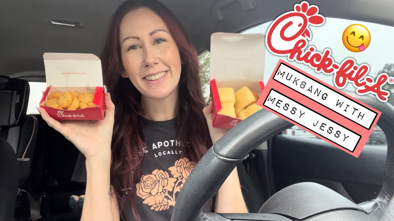 Chick-fil-a breakfast mukbang with messy jessy // first time trying ...