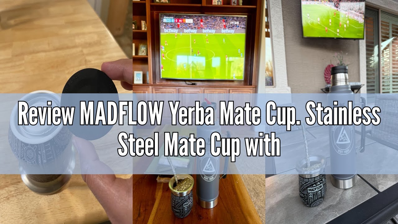 Review MADFLOW Yerba Mate Cup. Stainless Steel Mate Cup with 2 ...