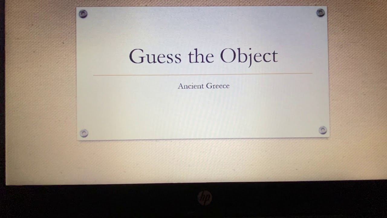 Guess the Object Ancient Greece - YouTube