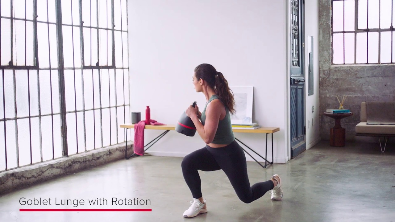 Bowflex® 840 Kettlebell | Goblet Lunge + Rotation - YouTube