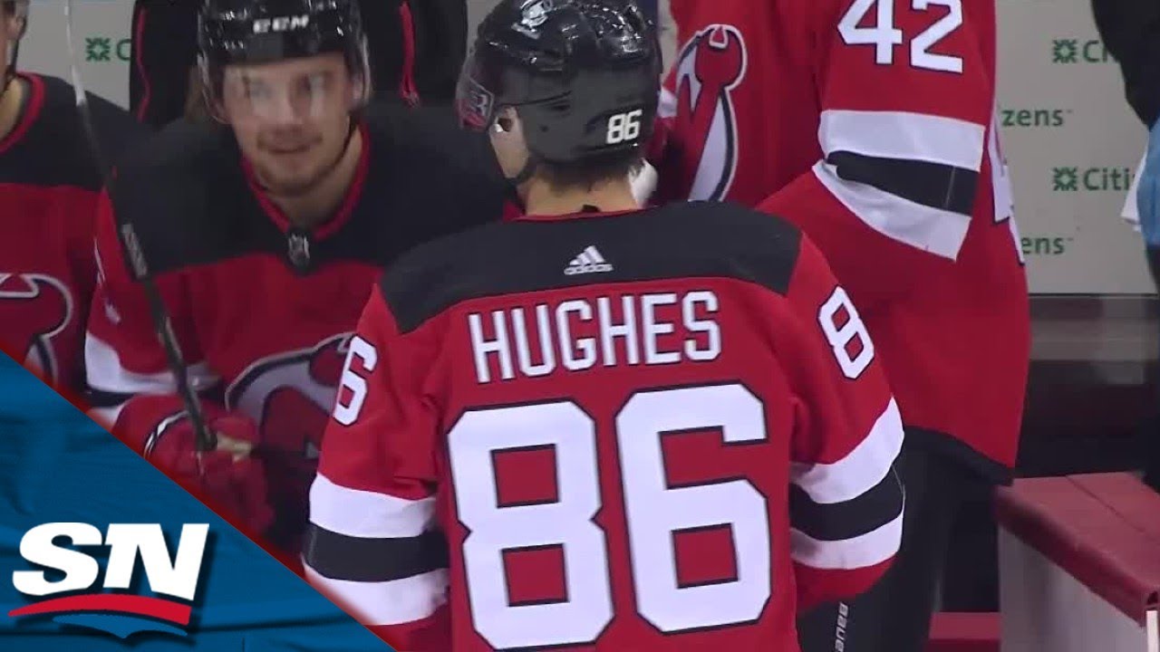 Devils' Jack Hughes Makes Emphatic Return, Sends Wrist Shot Trickling ...