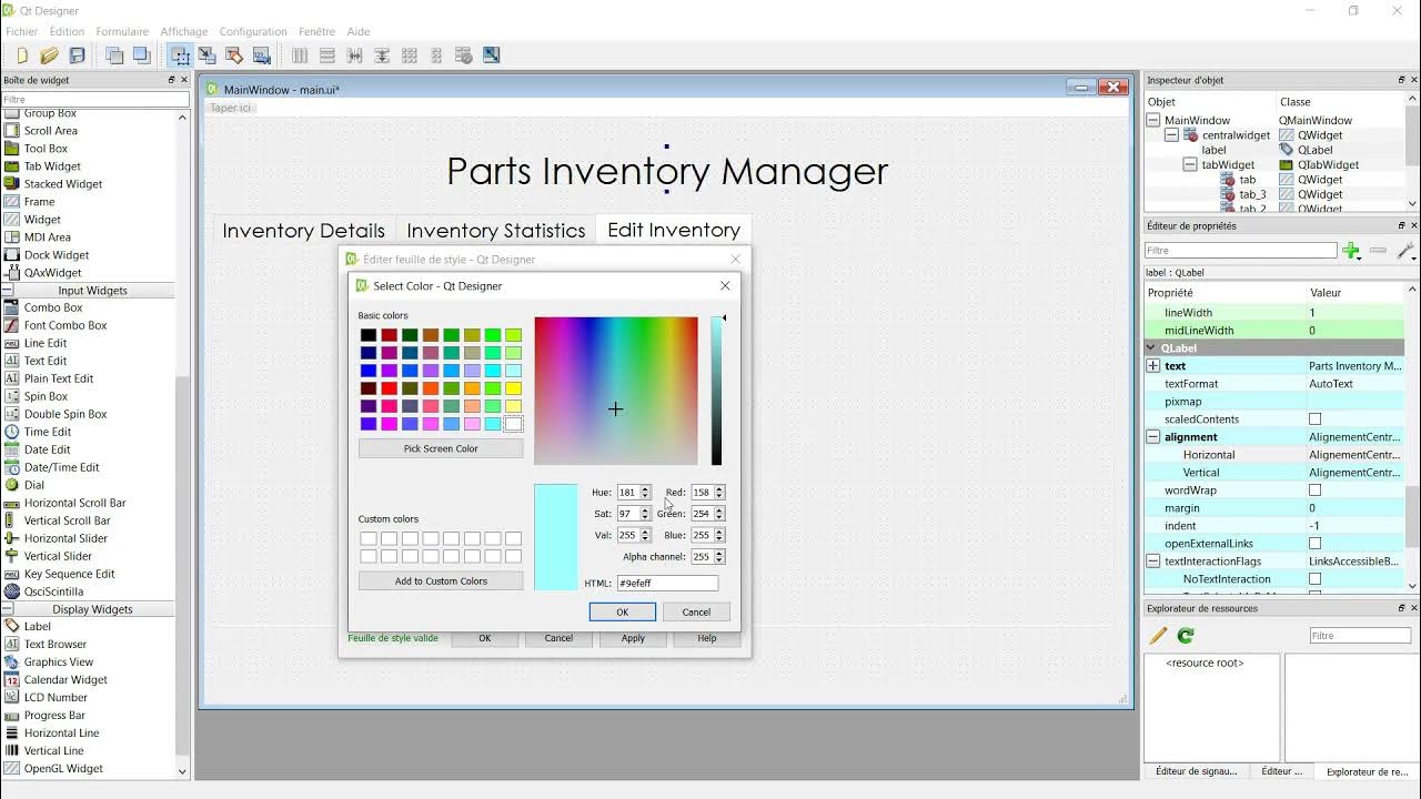 05 python pyqt5 design of the gui in Qt designer part1 - YouTube