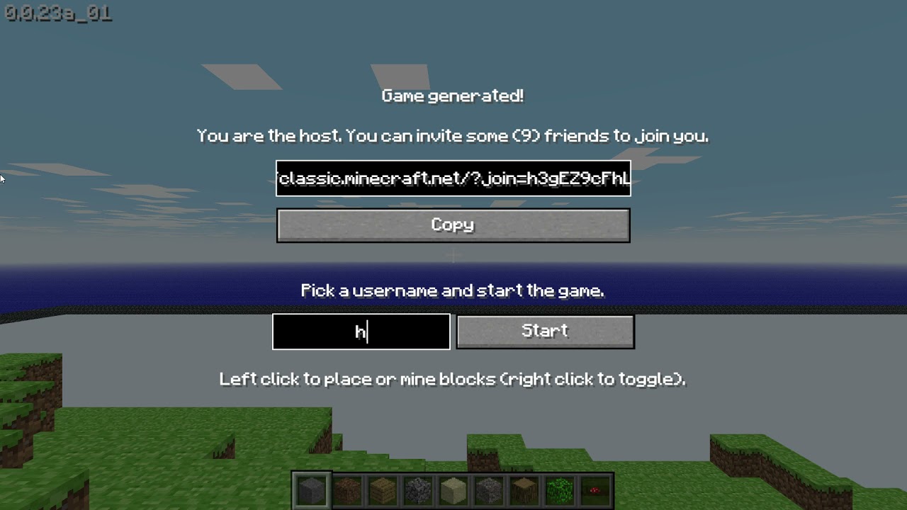 minecraft classic break dirt speedrun - YouTube