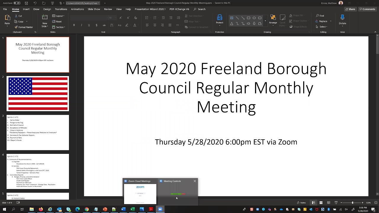 5 28 2020 Freeland Borough Council May Monthly Meeting - YouTube