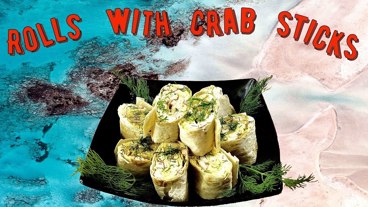Rolls with crab sticks.Best tasty crab or shrimp snack.quick fast food ...