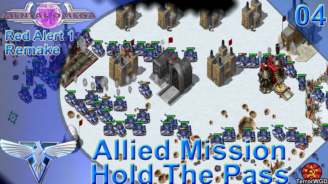 Mental Omega 3.3.4│Red Alert 1 Remake│Allied Mission 4│Hold The Pass ...