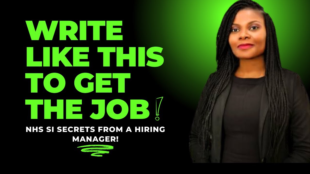 How to Write an NHS Supporting Information That Gets You Hired! (Step ...