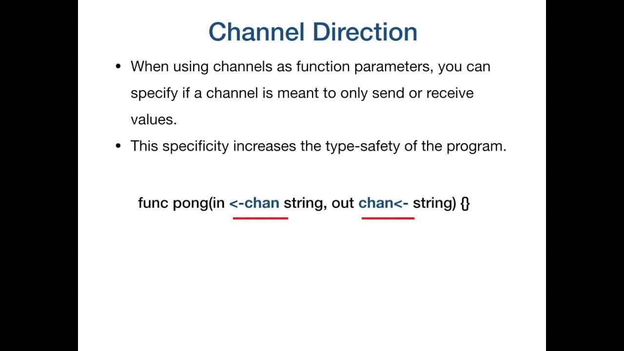 Concurrency in Golang - channel direction - YouTube