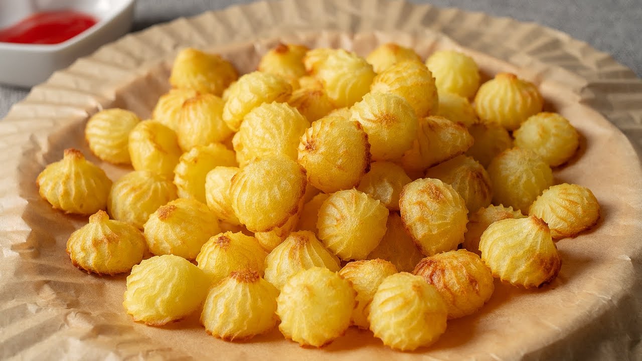 Crispy Bubble Potato Chips:3 ingredient non fried recipe - YouTube