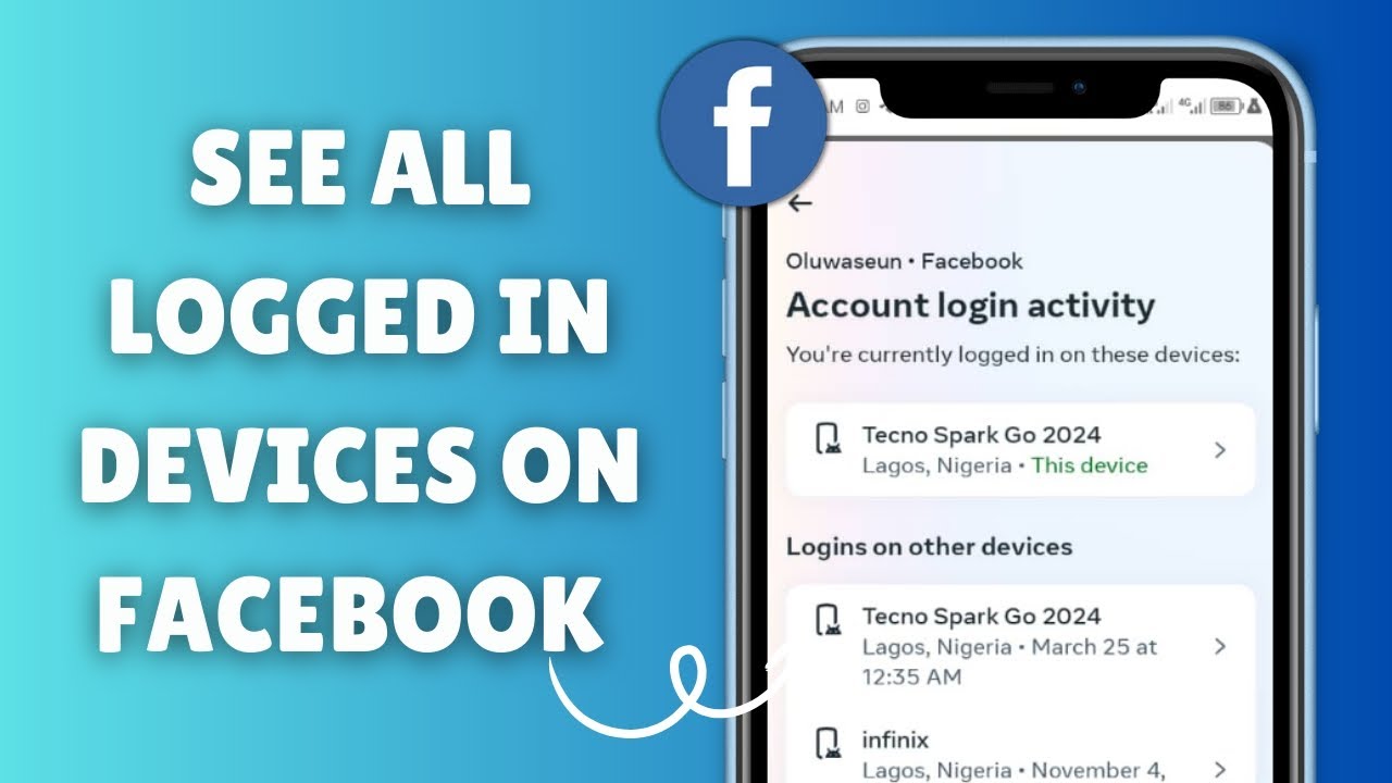 How to See All Facebook Logged in Devices - YouTube