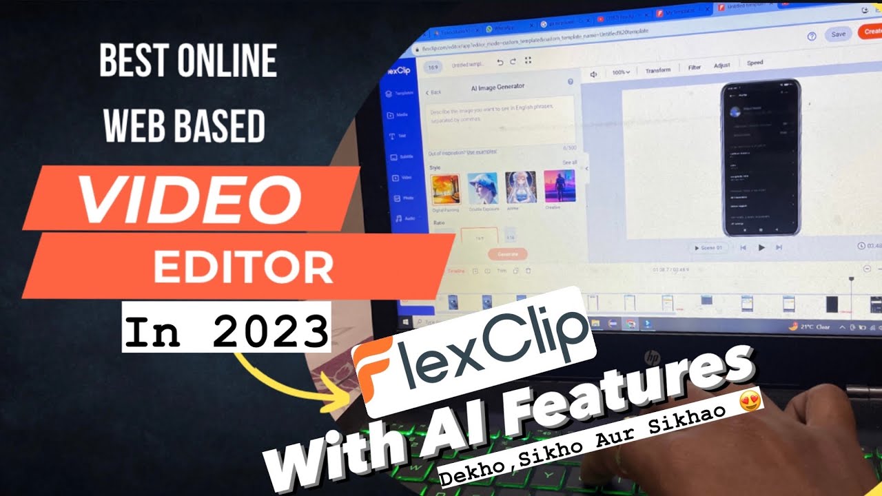 Best Online Web Based Video Editor & Screen Recorder In 2023 | FlexClip Editor With AI Features ...