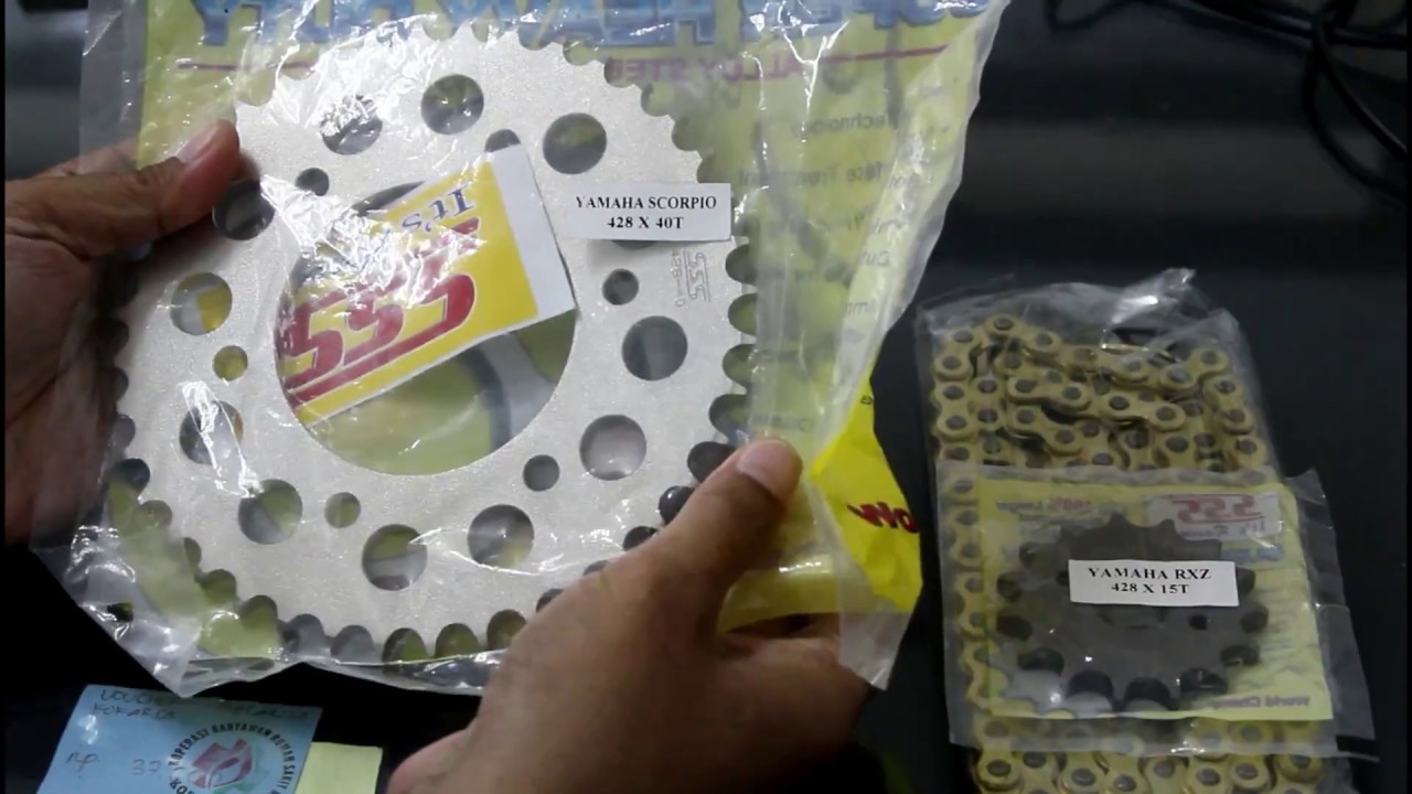 Gear set SSS Yamaha YZF R15 V3 - YouTube
