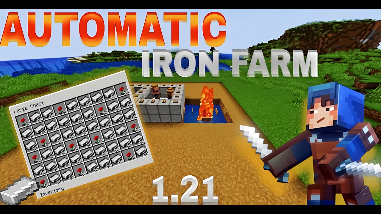 Automatic Iron Farm In Minecraft 1.21 Java Edition 1000+ Iron/h # ...