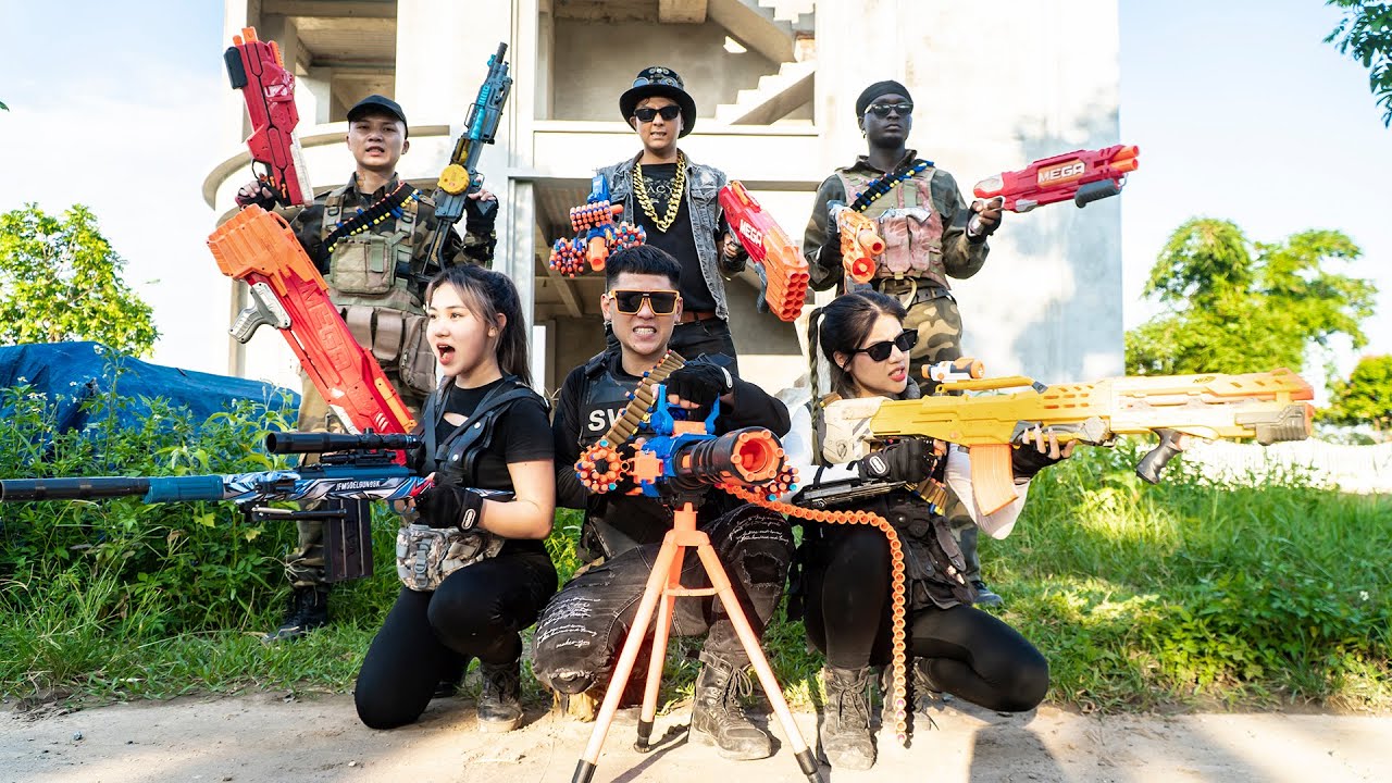 LTT Game Nerf War : Legendary Trio Warriors SEAL X Nerf Guns Fight ...