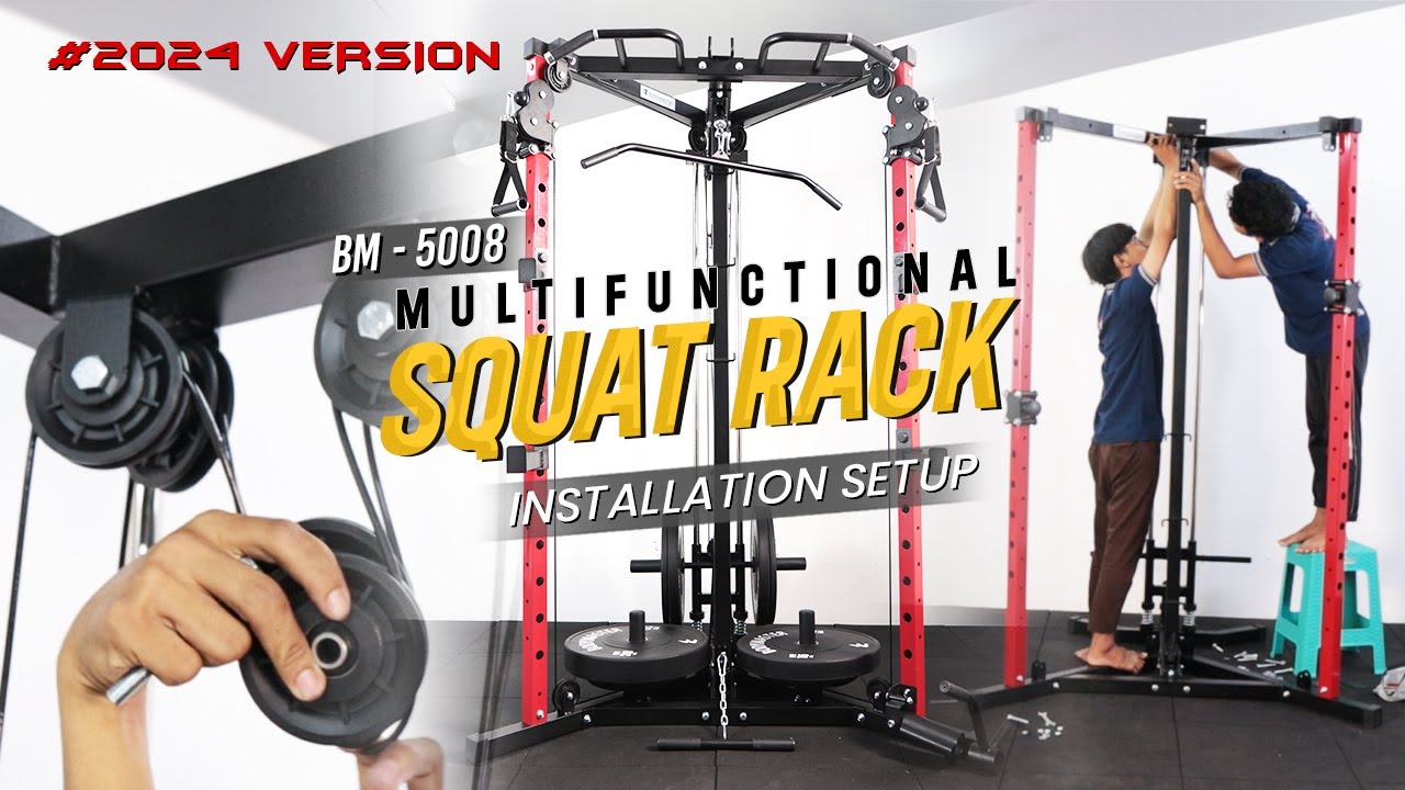 Installation Setup BODYMASTER MULTIFUNCTIONAL SQUAT RACK BM-5008 - YouTube