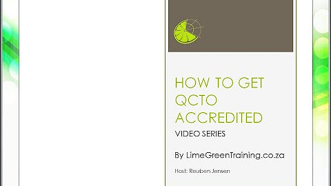 How to do your own QCTO accreditation application start to finish - YouTube