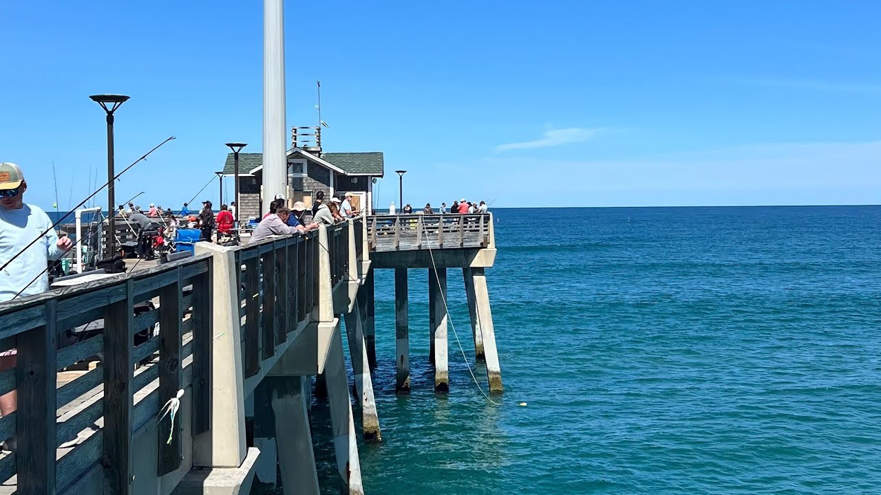 Chasing Blue fish and Spanish mackerel Spring 2025 Jennette's Pier NC ...