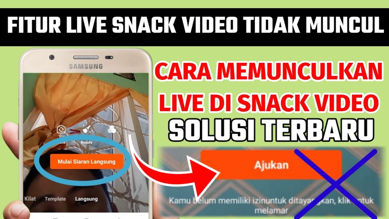 fitur live snack video tidak muncul | cara membuka fitur live di snack ...