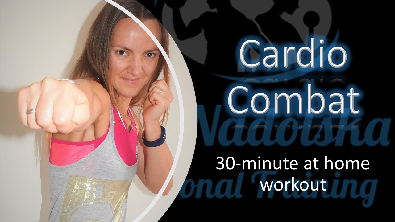 CARDIO COMBAT WORKOUT with warm-up and stretching - YouTube