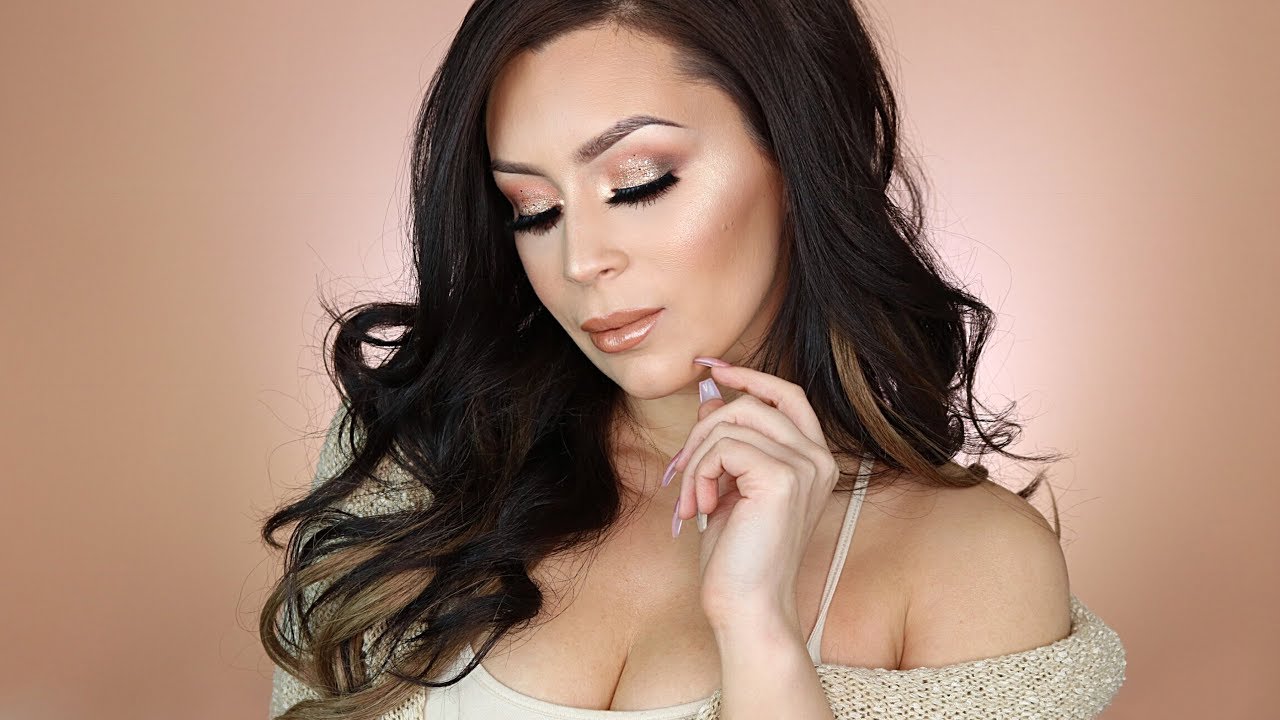 Bronze glam makeup tutorial - YouTube