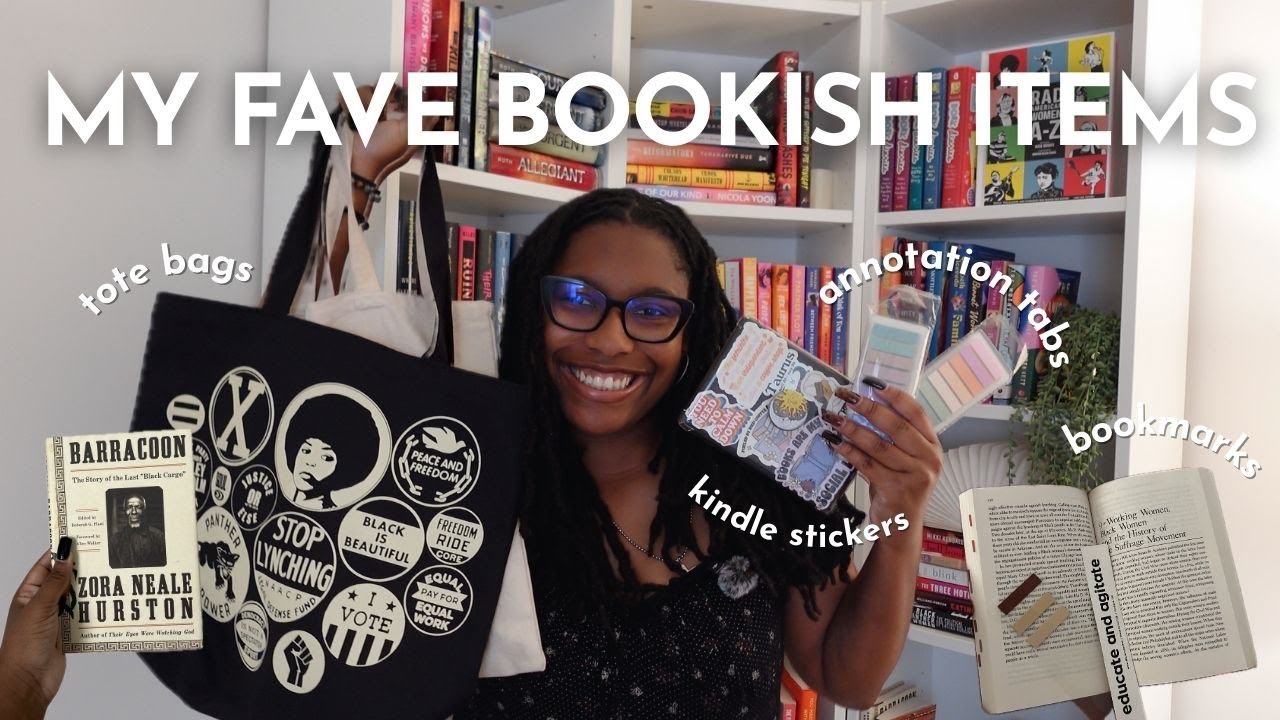 my favorite bookish items I tote bags I bookmarks I and more!📚🤎 - YouTube