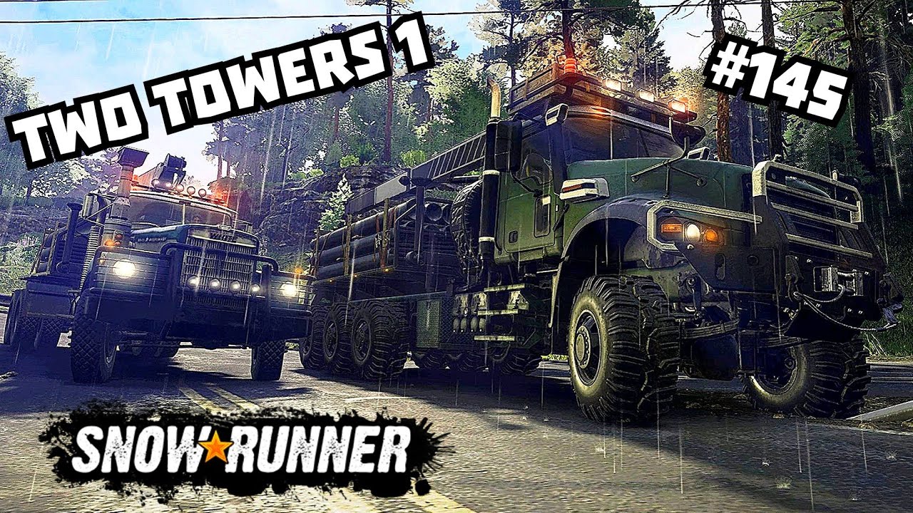 Two Towers 1 : Walkthrough : Flatland : SnowRunner Phase12 - YouTube