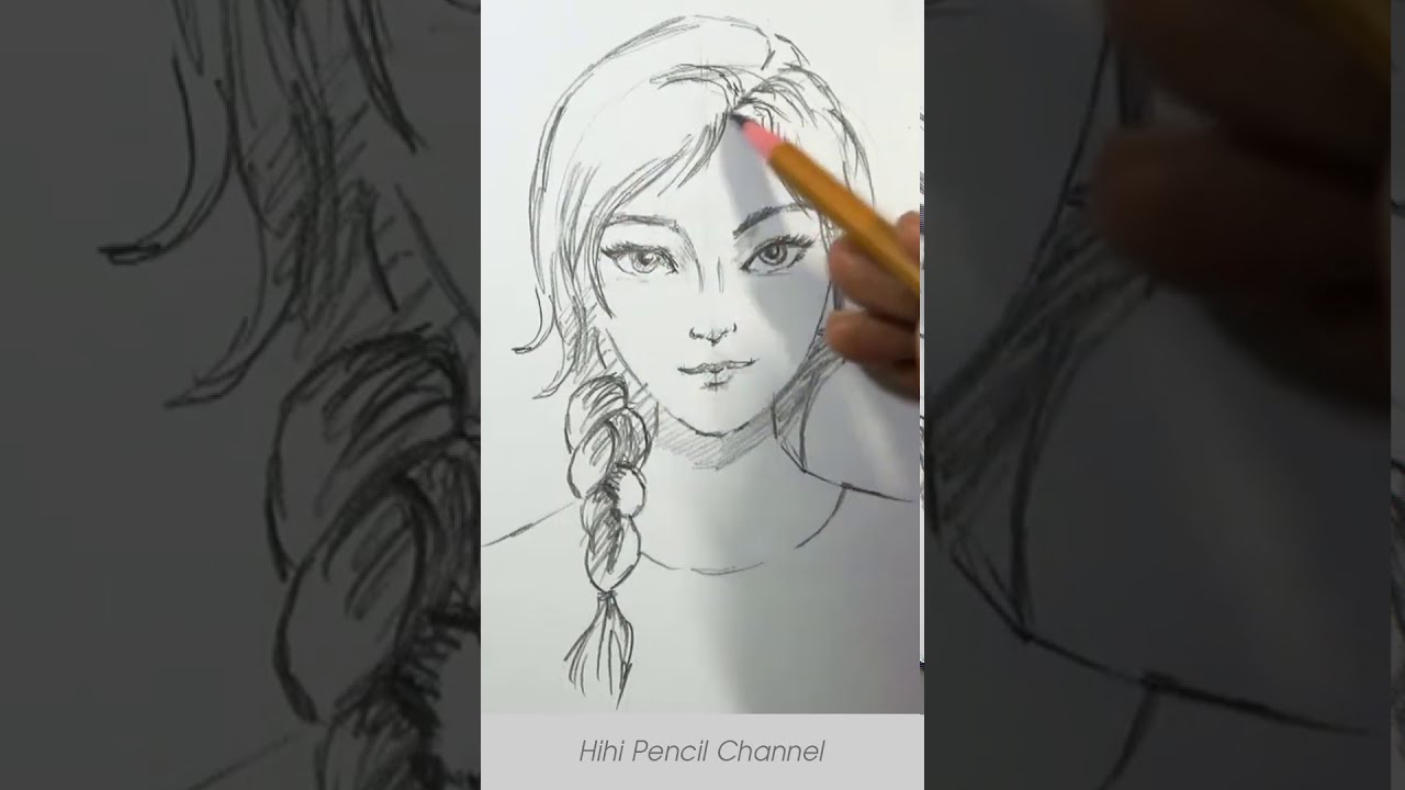 How to Draw a Girl | Hihi Pencil #Shorts - YouTube