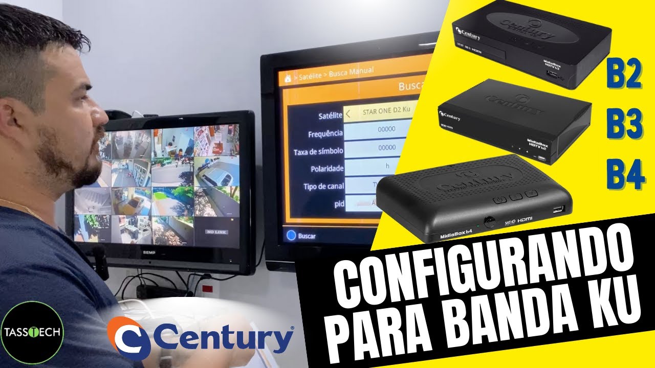 MIDIA BOX B2,B3 E B4 DA CENTURY configurando para banda KU - YouTube