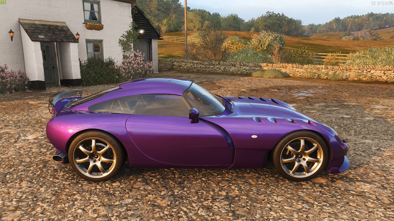 Forza Horizon 4 - 2005 TVR Sagaris - Car Show Speed Jump Crash Test ...