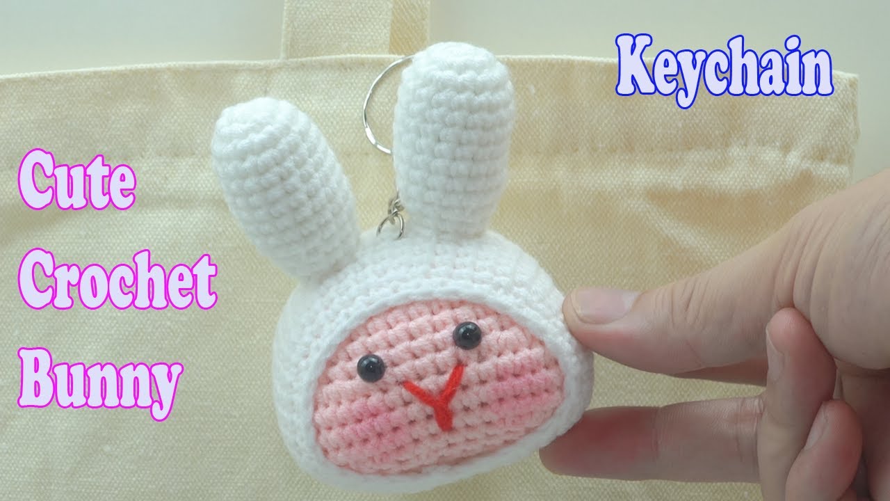 Crochet Bunny Keychain | Crochet bunny tutorial, easy crochet keychain ...