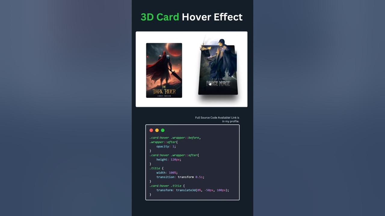 3D hover effect #css #hovereffects - YouTube