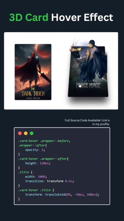 3D hover effect #css #hovereffects - YouTube