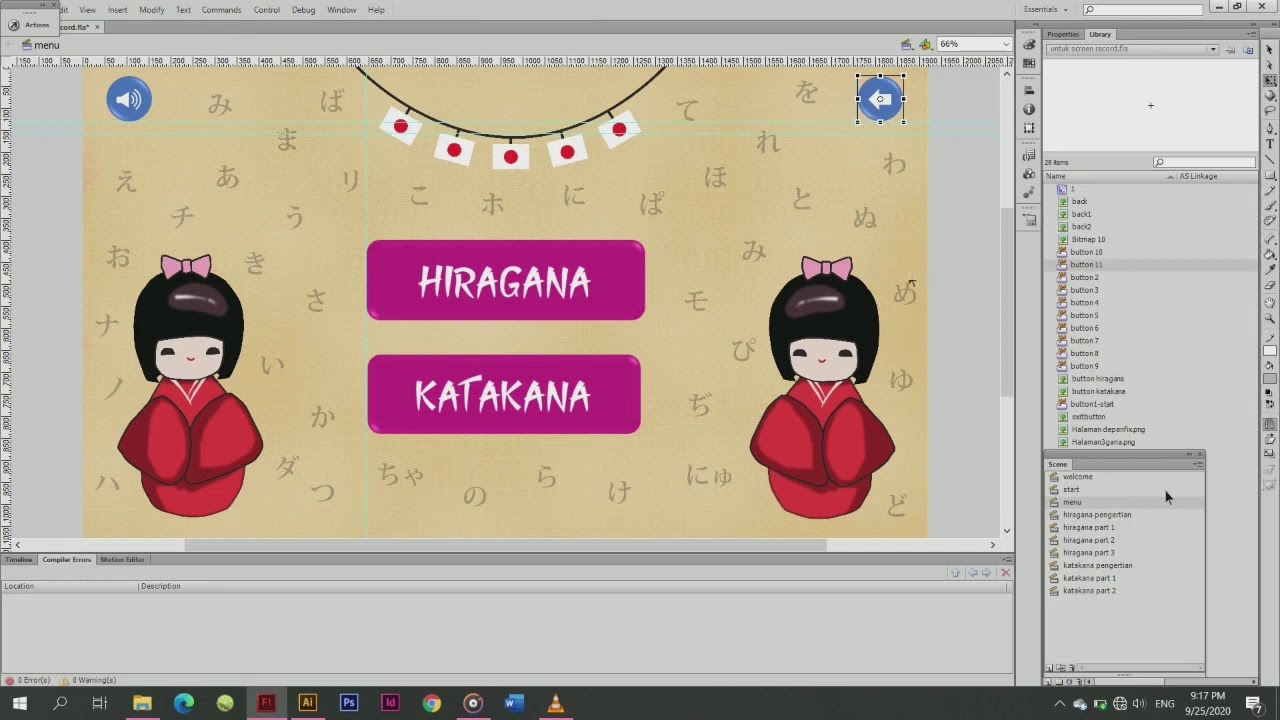 Tutorial Membuat Button & Navigasi pada Adobe Flash - YouTube