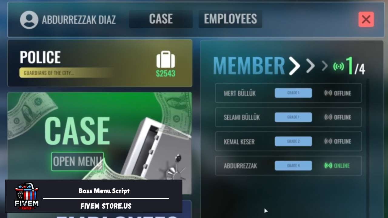 FiveM Boss Menu Script #fivem #script - YouTube