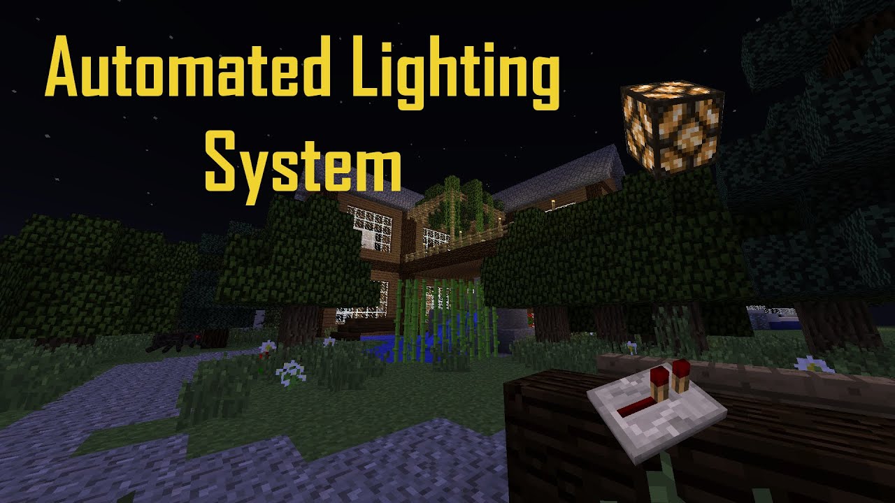 Minecraft Automated Lighting System Tutorial w/ Penguin - YouTube