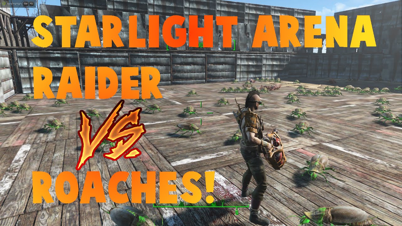 Legendary Raider vs. 100 Glowing Radroach! Fallout 4 Arena! NPC BATTLES ...