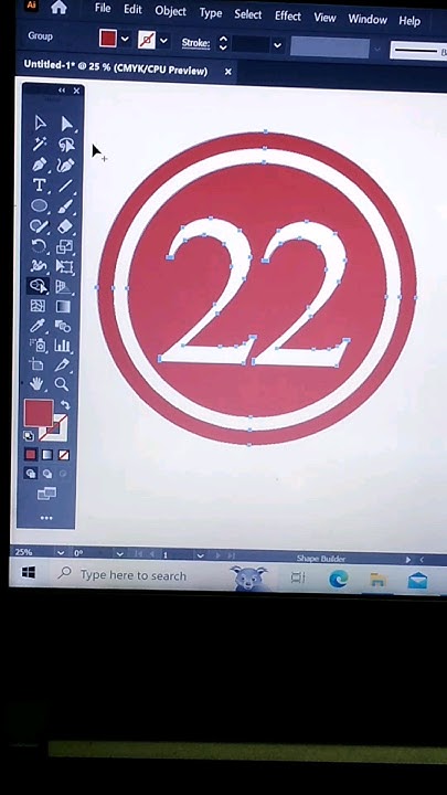 How To Create Monogram 22 Number Logo Design In Adobe Illustrator || # ...