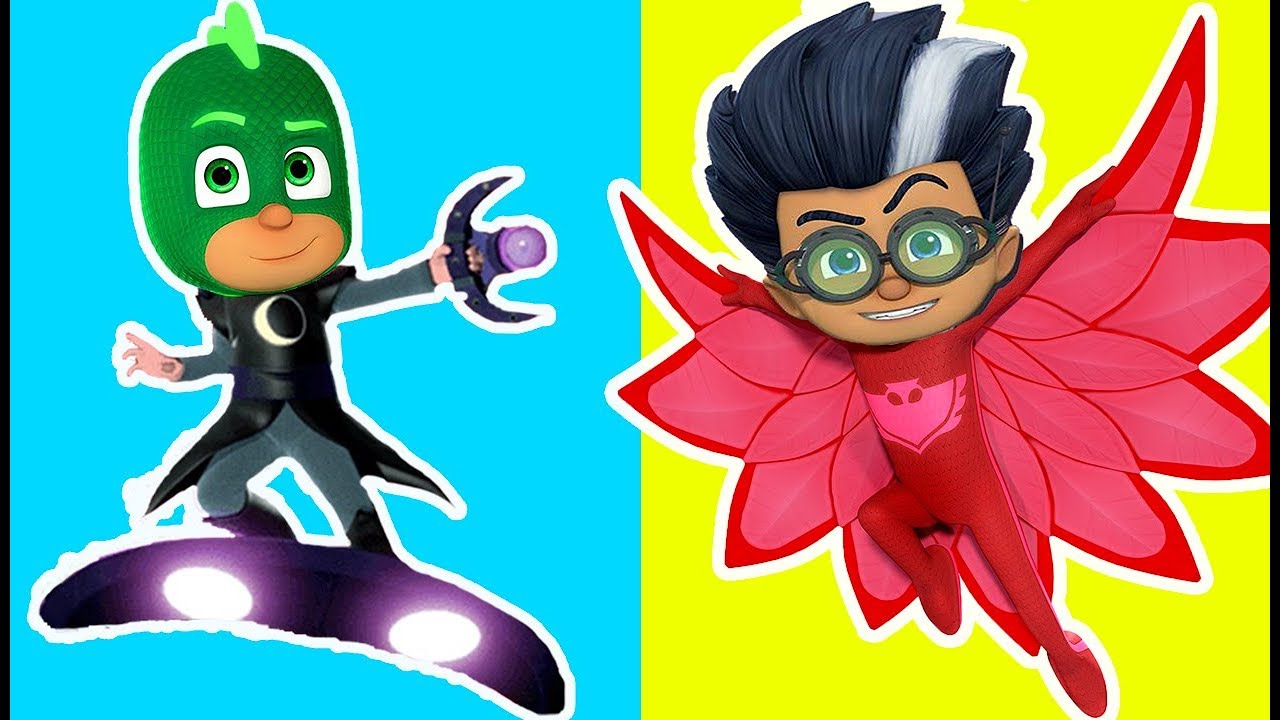 PJ Masks Playing Volleyball Wrong Heads Nursery Rhymes - YouTube