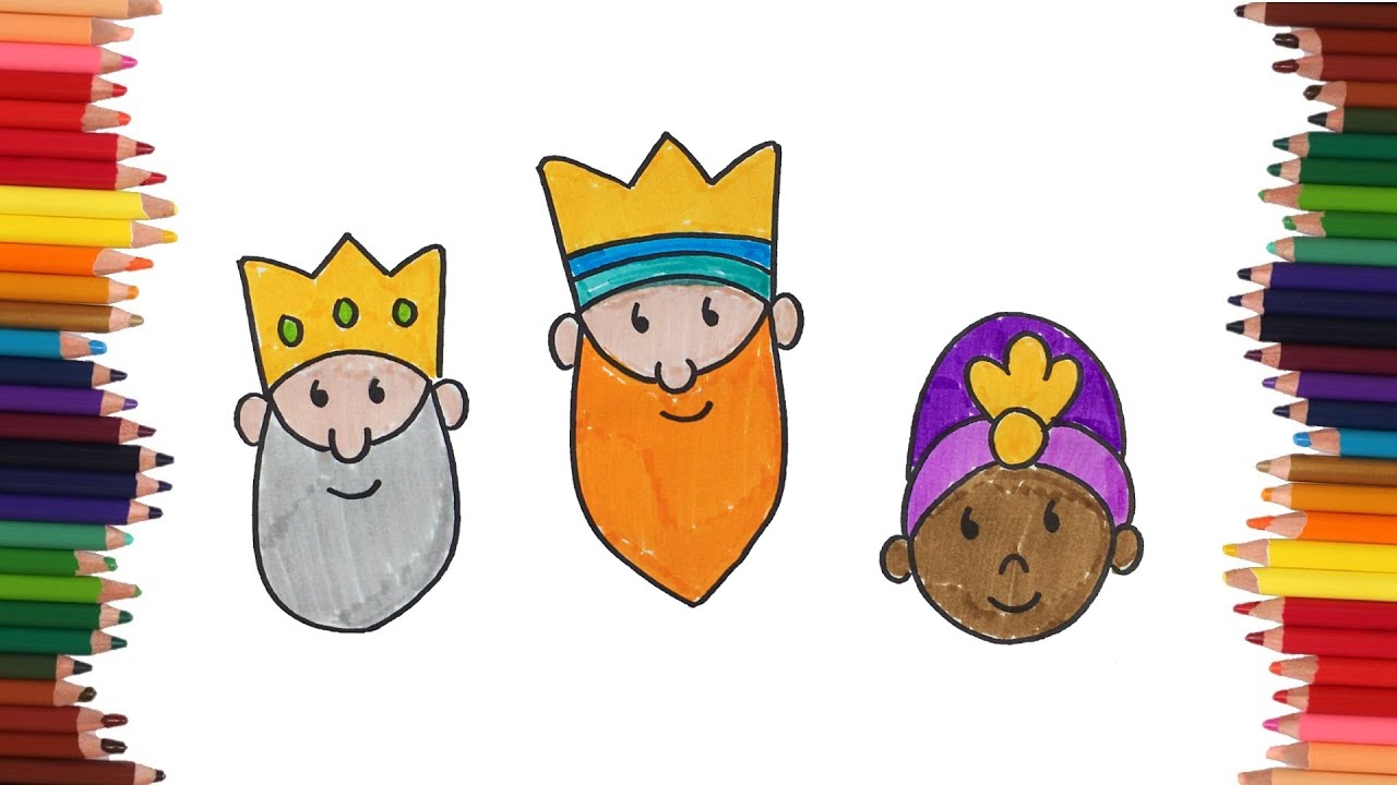 How to draw the 3 wise men - YouTube