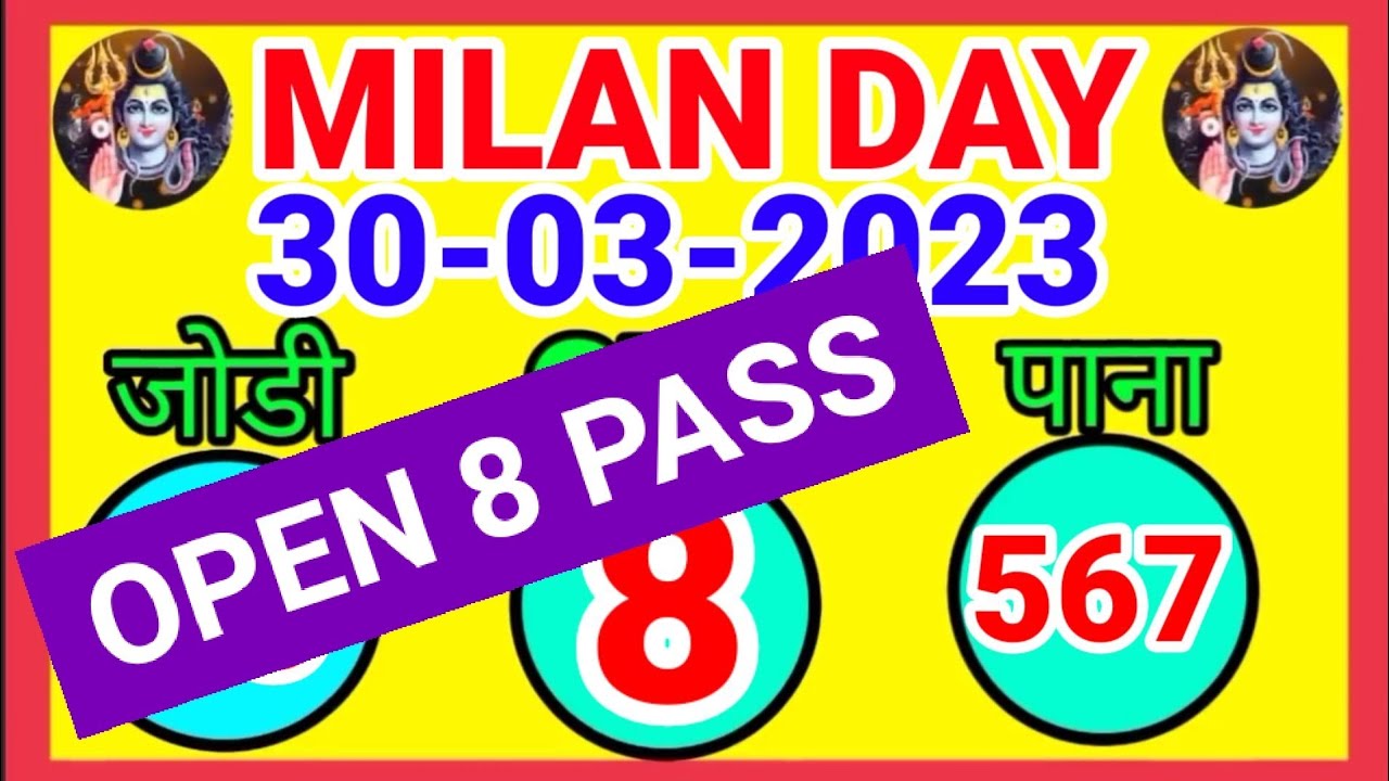 MILAN DAY TODAY 30/03/2023 KA FIX SINGLE OPEN PENAL JODI FIX GAME CHART ...