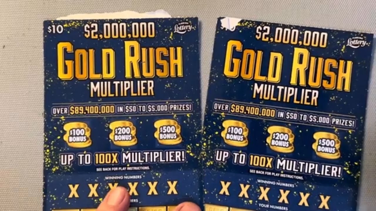 A COUPLE OF THE $2,000,000 GOLD RUSH MULTIPLIER SCRATCH OFFS FROM THE ...