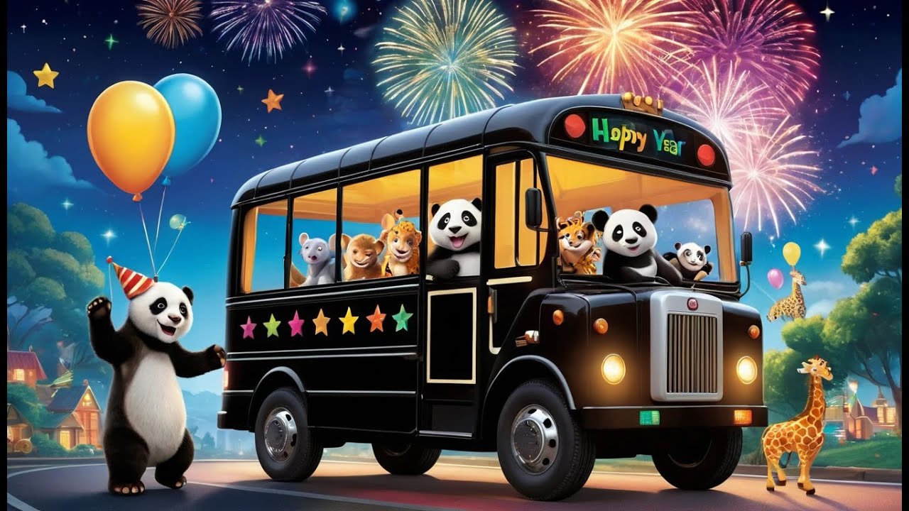 Animal Bus New Year Ride 🚌🎉 | Fun Animal Song for Toddlers ...