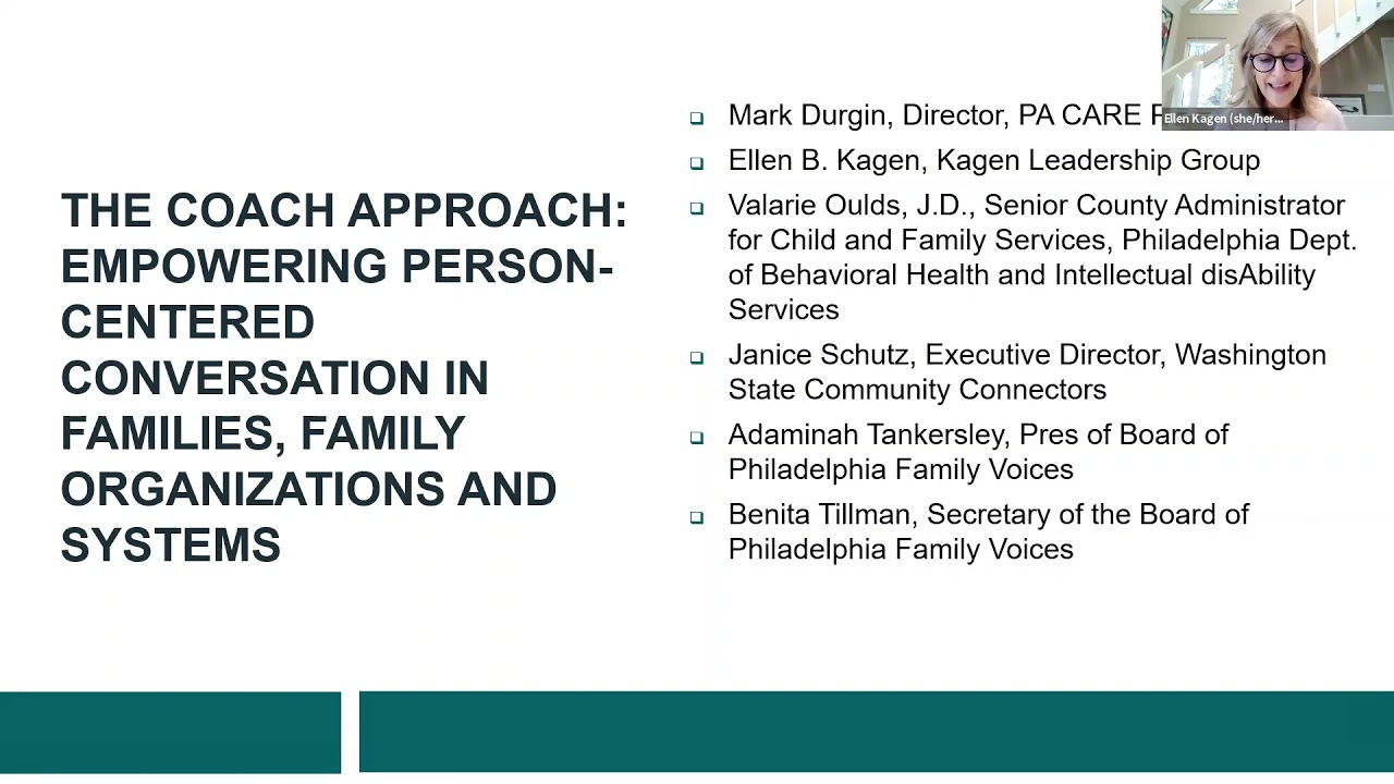 The Coach Approach Empowering Person Centered Conversation in Families ...