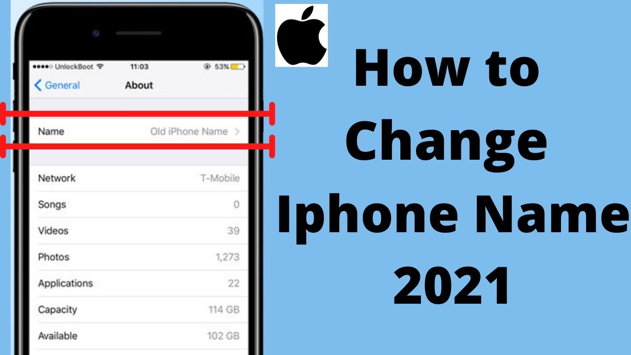 How To Change iphone Name - YouTube