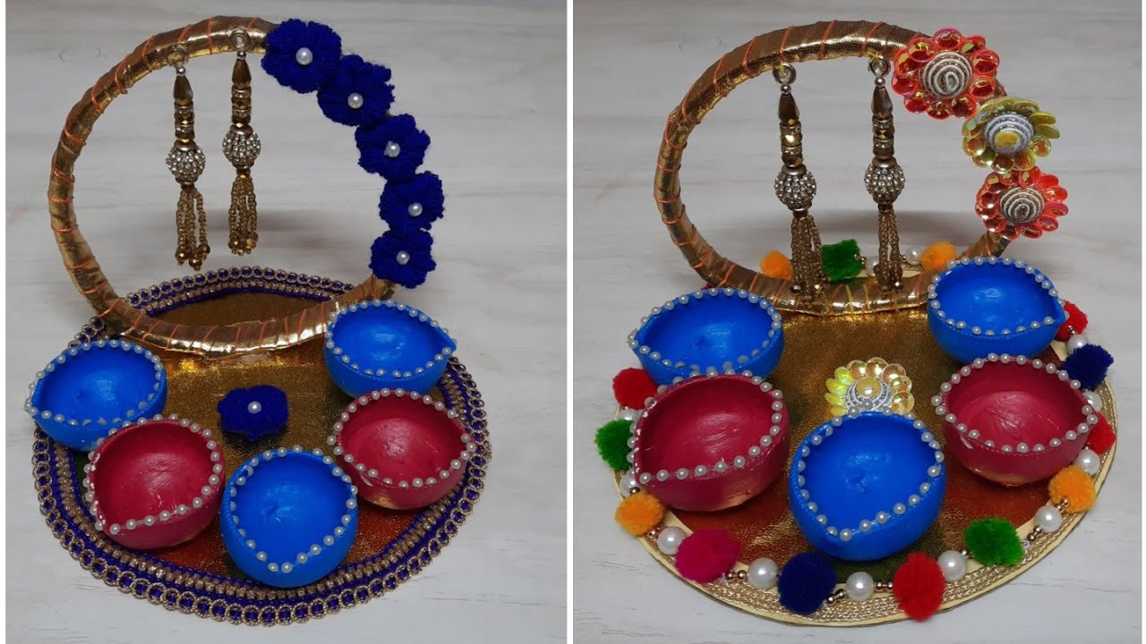 Diya stand making at home/Diya stand for Diwali/Best out of waste/DIY ...