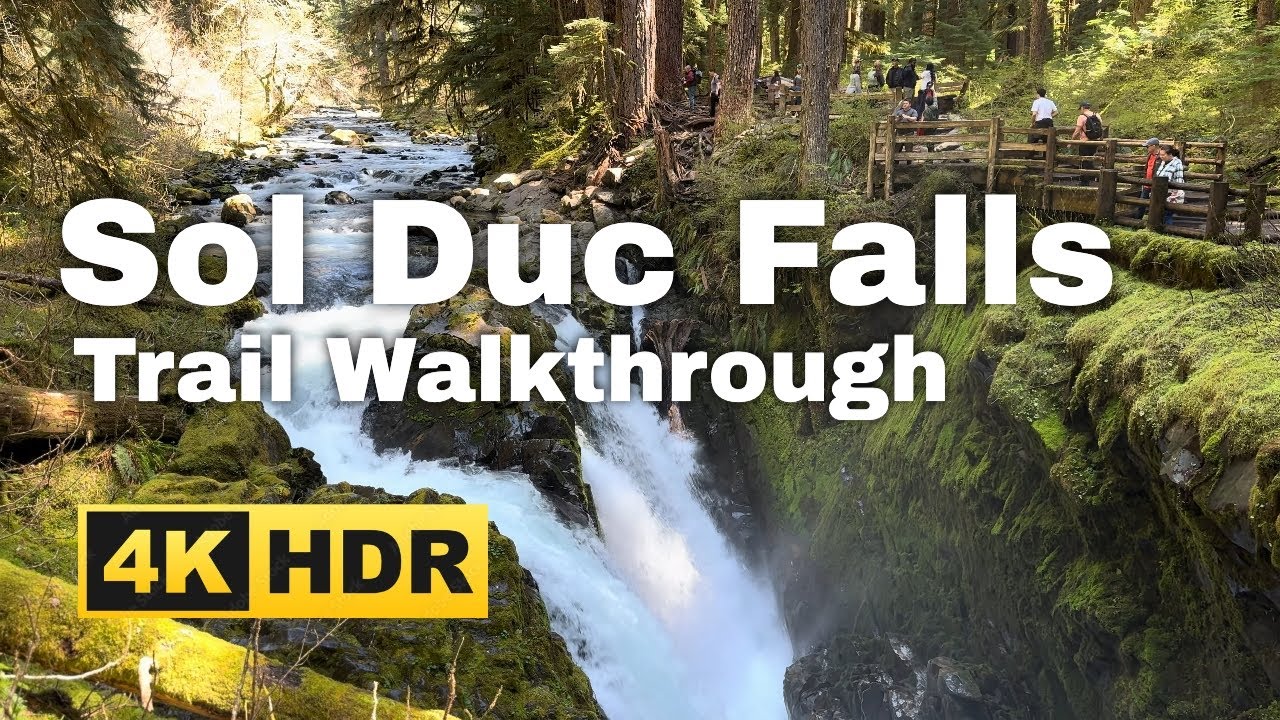 Sol Duc Falls Trail Walkthrough | 1-Mile Hike from Majestic Waterfall back toTrailhead - YouTube