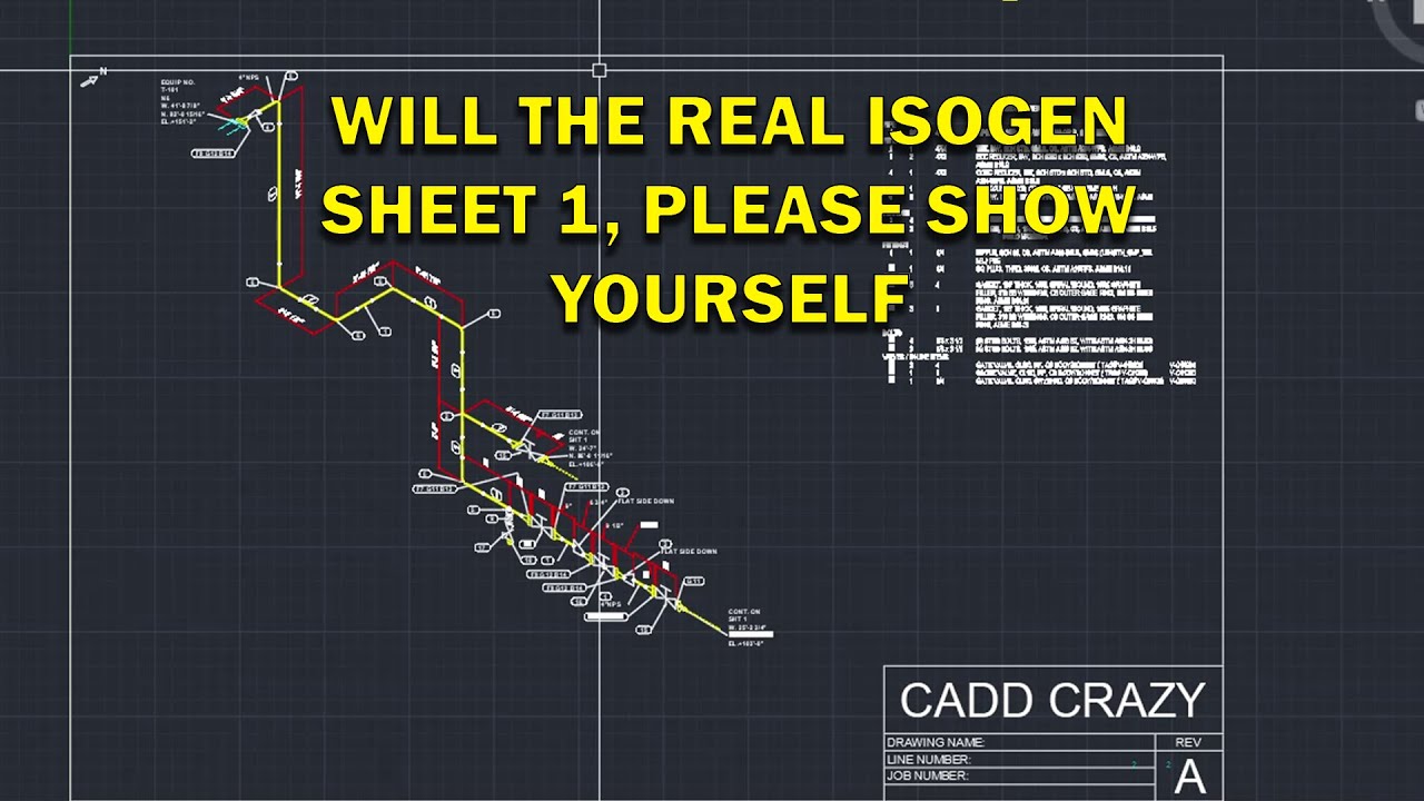 The Real IsoGen Sheet Name, Please Show Your Self - YouTube
